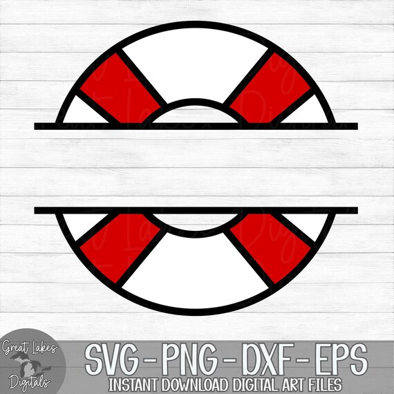 Buoy Split Monogram Name Frame Instant Digital Download - Etsy