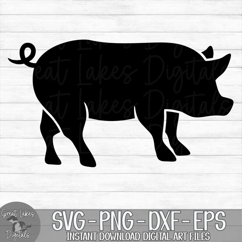 Pig Instant Digital Download Svg Png Dxf and Eps Files - Etsy