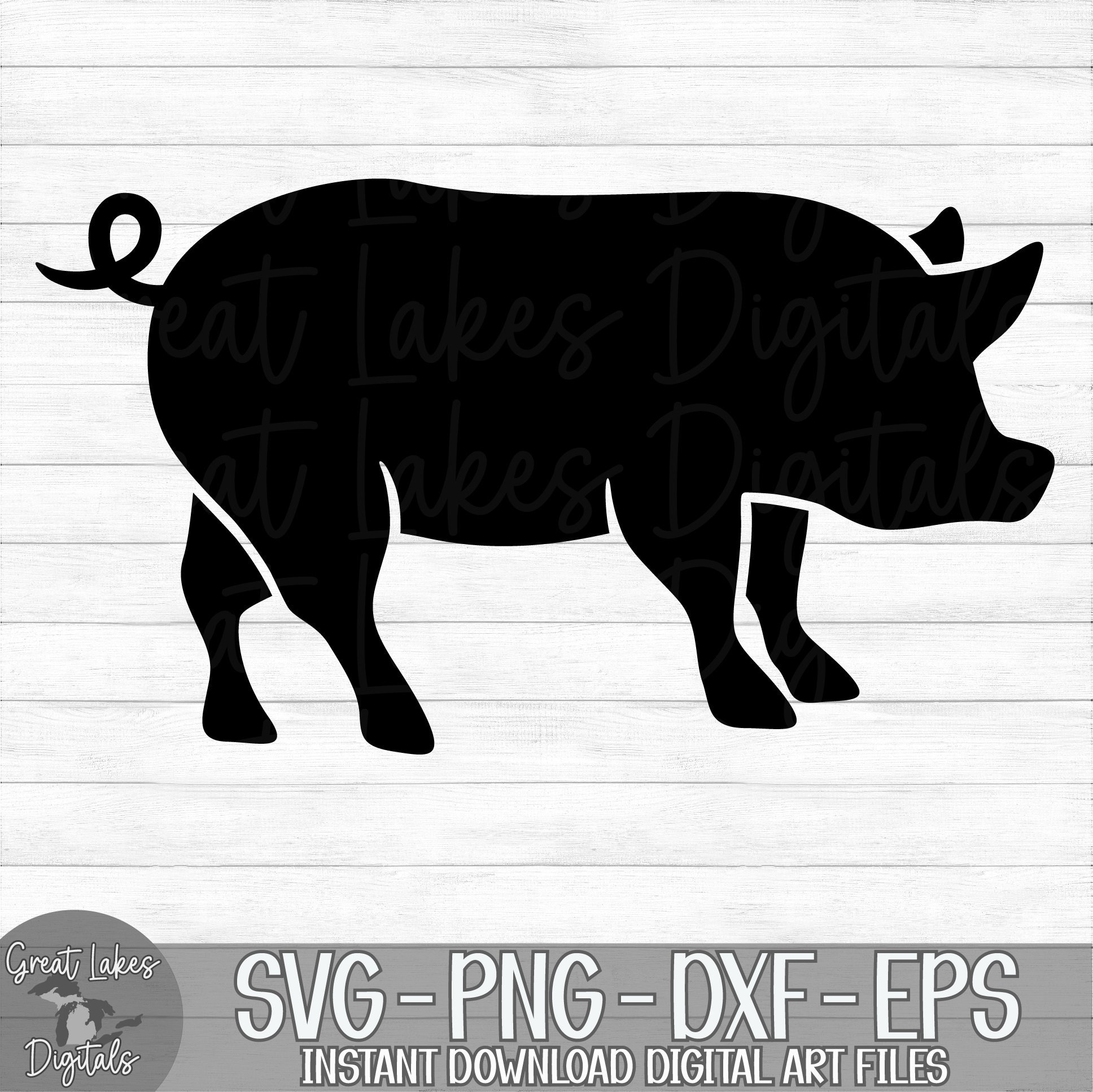 Pig Instant Digital Download Svg Png Dxf and Eps Files - Etsy