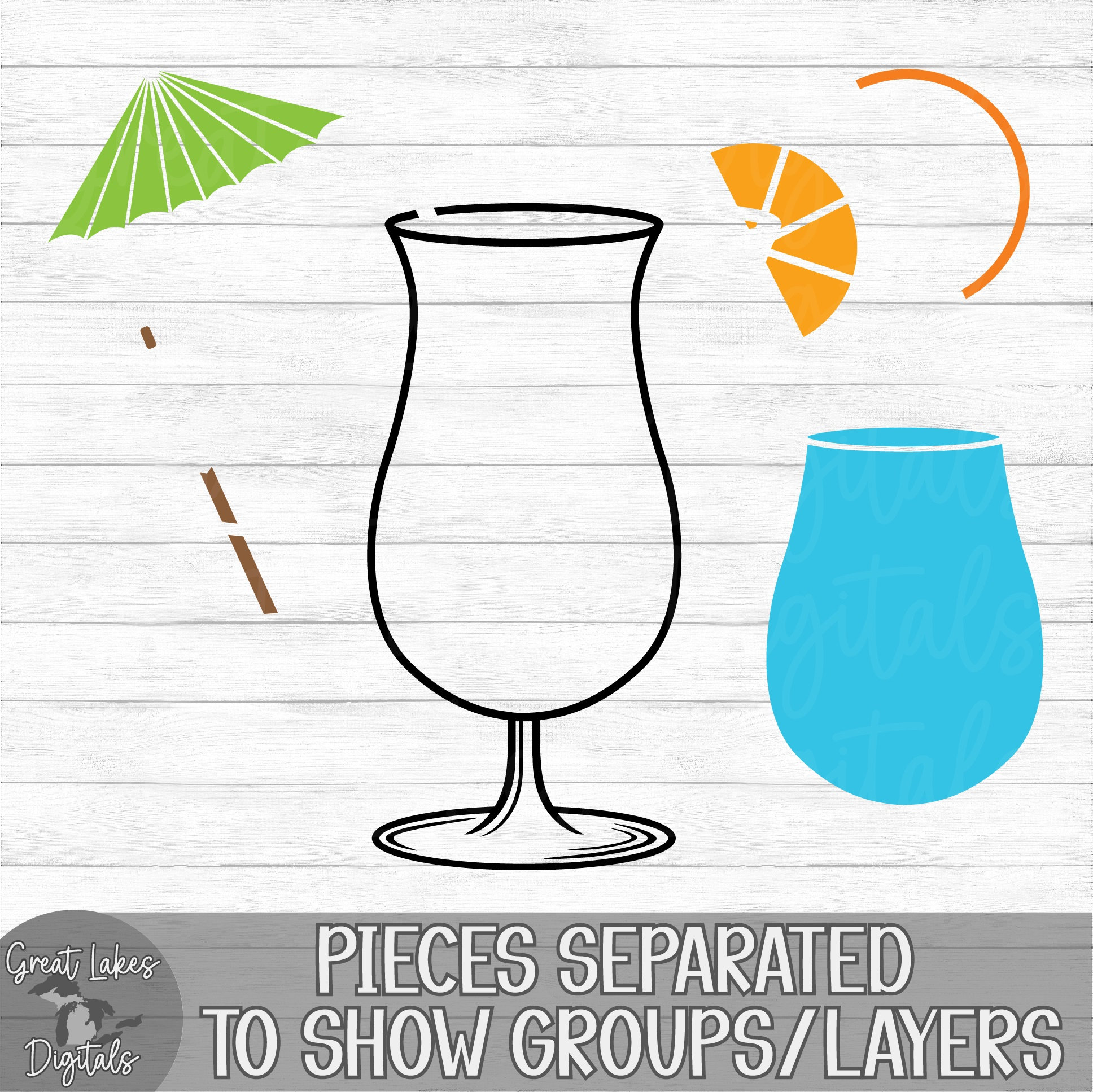Cocktail Instant Digital Download Svg Png Dxf and Eps - Etsy