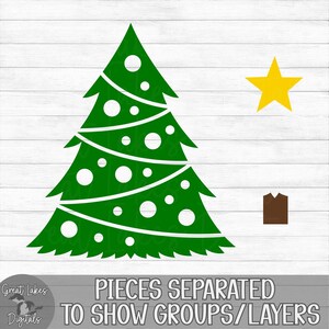 Christmas Tree Instant Digital Download Svg, Png, Dxf, and Eps Files ...