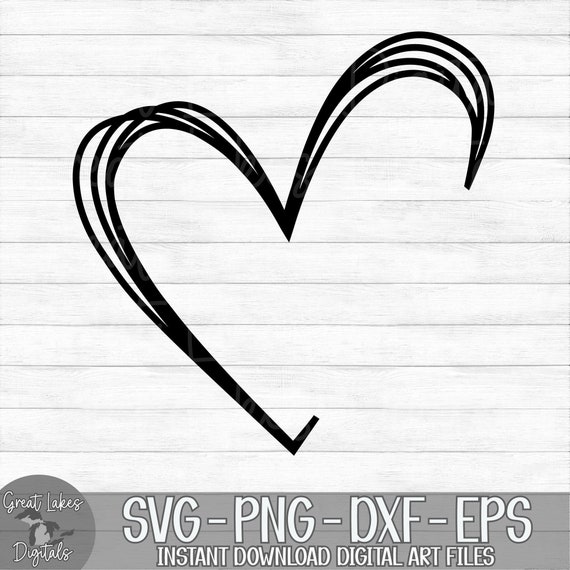 Heart Instant Digital Download Svg Png Dxf and Eps - Etsy