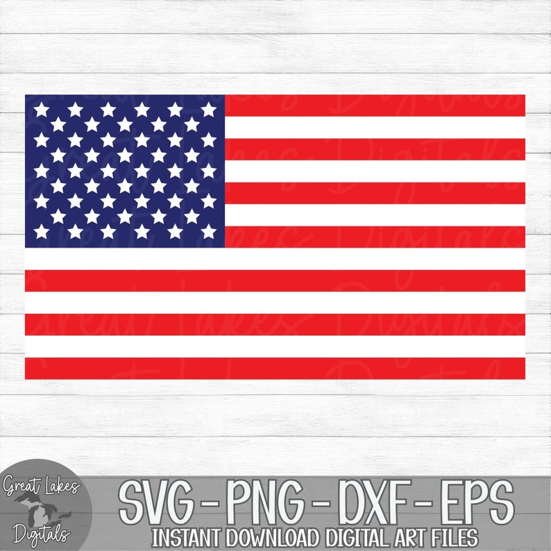 American Flag 4th of July Fourth of July Instant Digital - Etsy