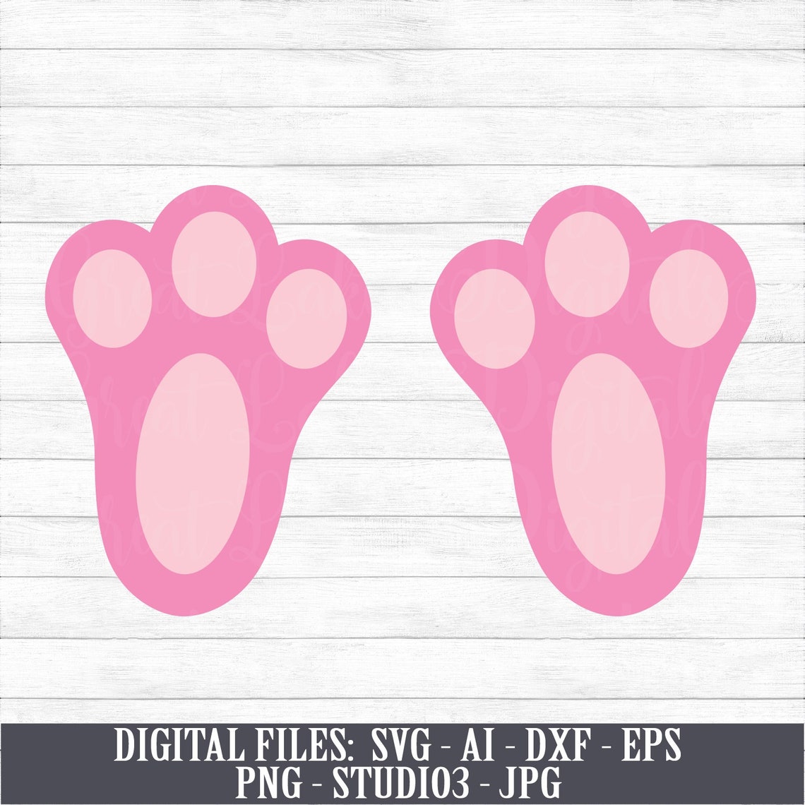 Bunny Feet Instant Digital Download Svg Ai Dxf Eps Png - Etsy