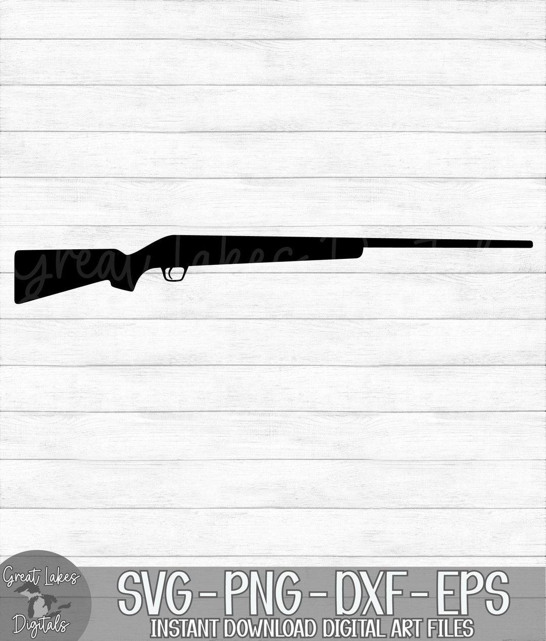 Hunting Rifle - Instant Digital Download - Svg, Png, Dxf, and Eps Files ...