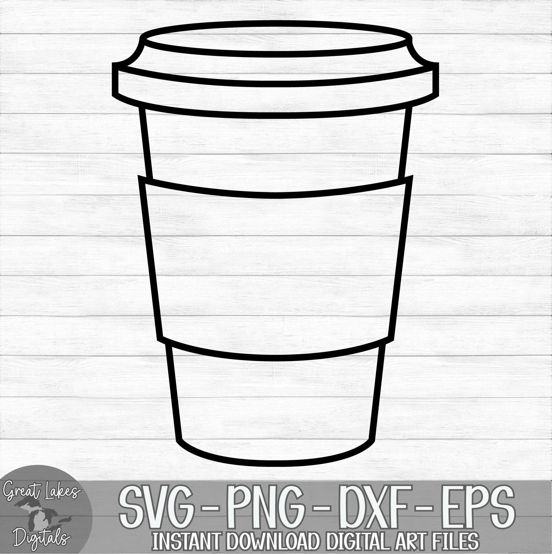 Coffee Cup - Instant Digital Download - Svg, Png, Dxf, and Eps Files ...