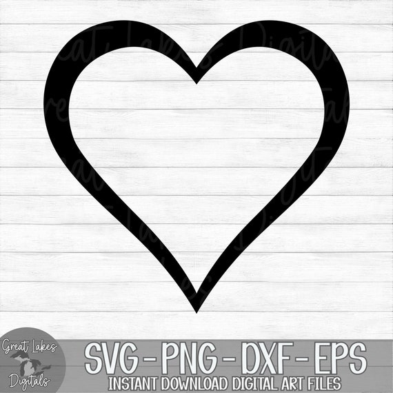 Heart Instant Digital Download Svg Png Dxf and Eps - Etsy