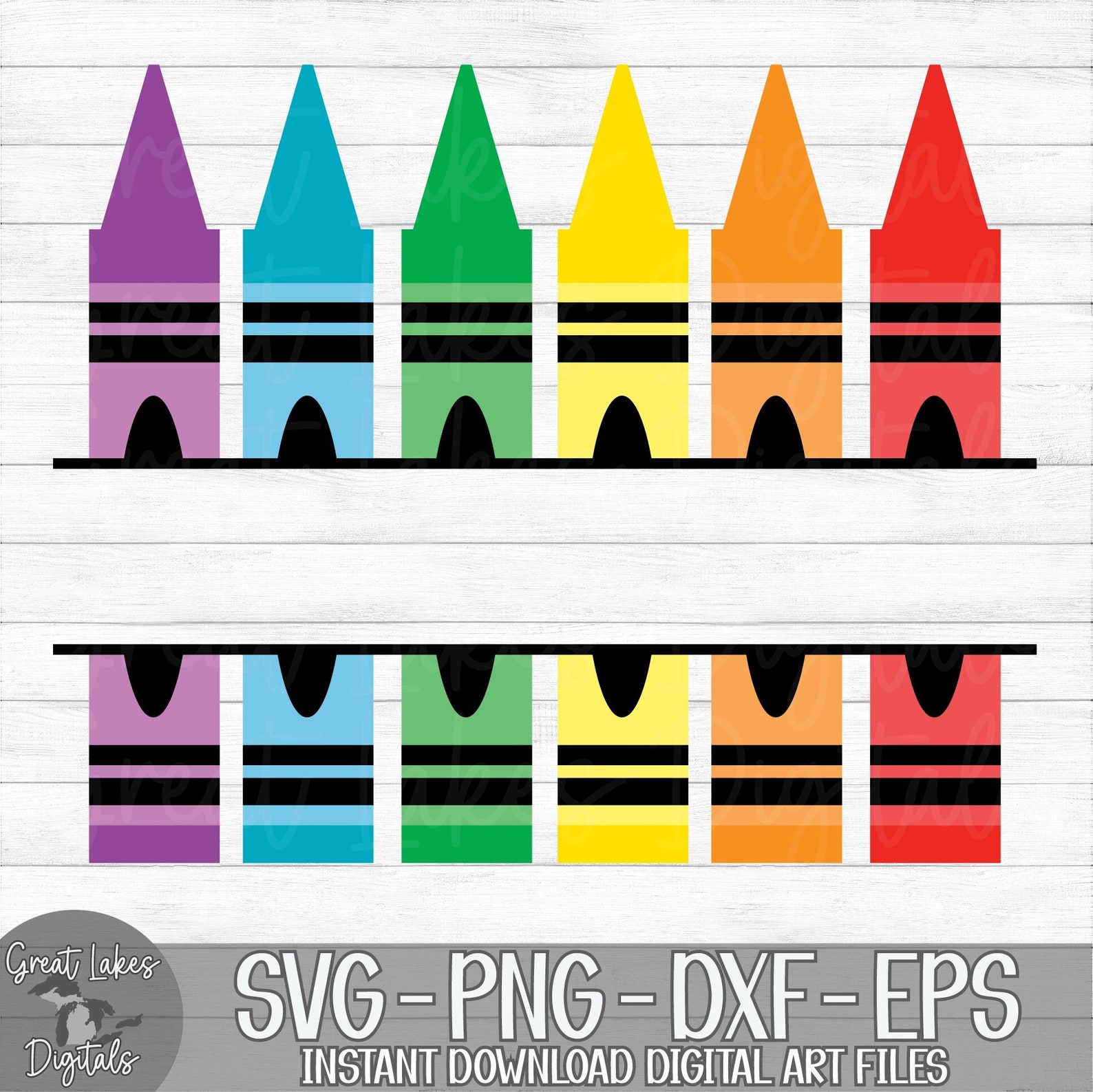 Crayons Monogram Back to School Art Teacher Student - Etsy