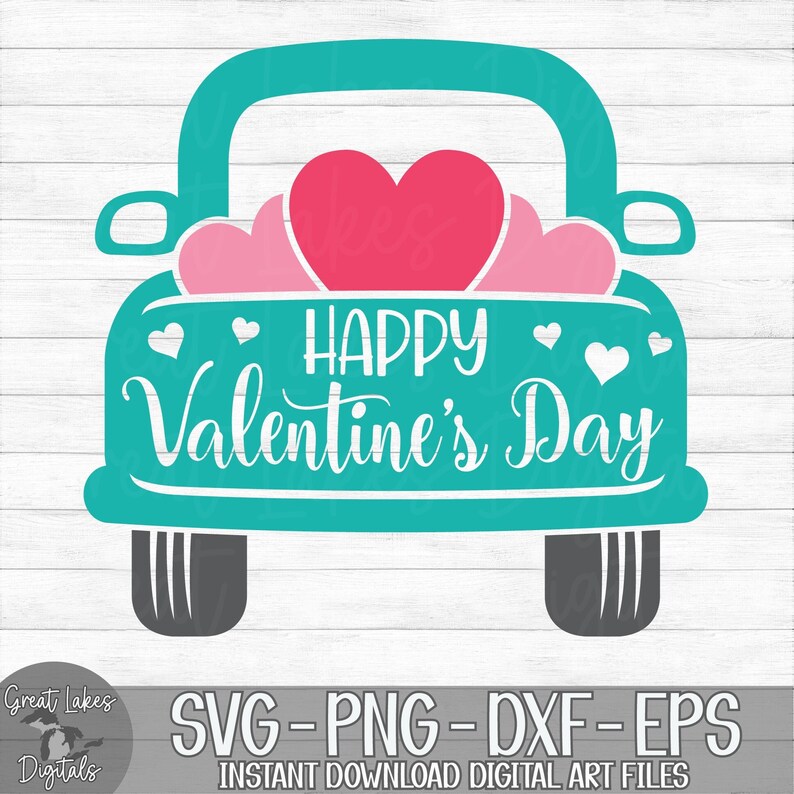 Happy Valentine's Day Truck Instant Digital Download - Etsy