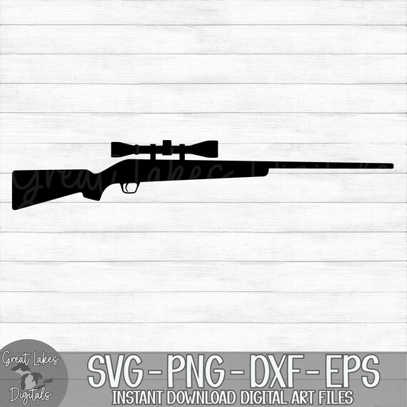 Scoped Hunting Rifle Instant Digital Download Svg Png | Etsy