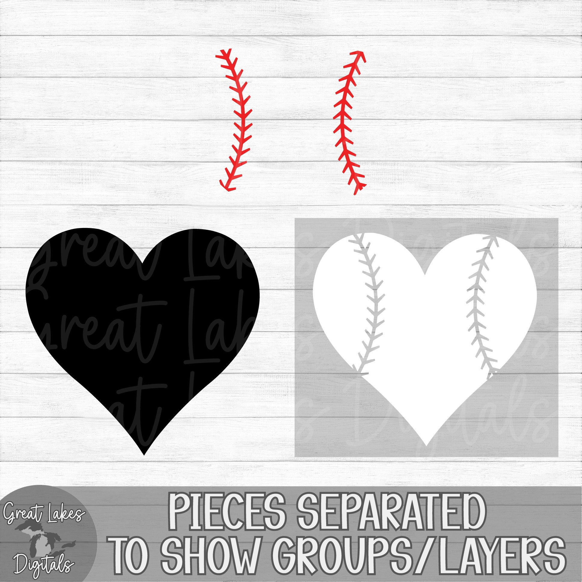 Baseball Heart Instant Digital Download Svg Png Dxf and - Etsy