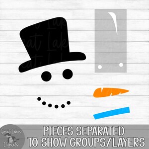 Snowman - Instant Digital Download - Svg, Png, Dxf, and Eps Files ...