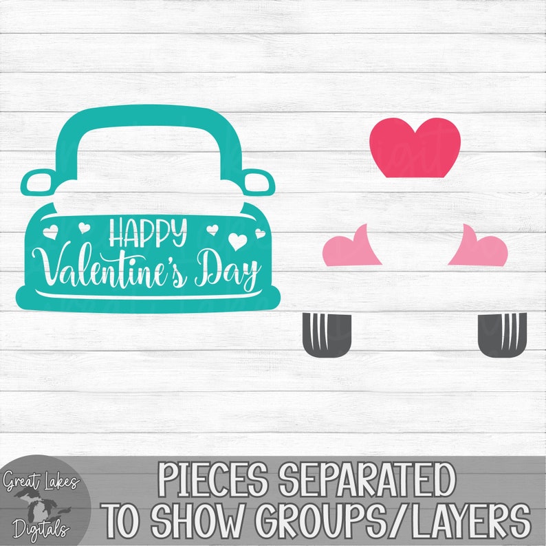 Happy Valentine's Day Truck Instant Digital Download - Etsy