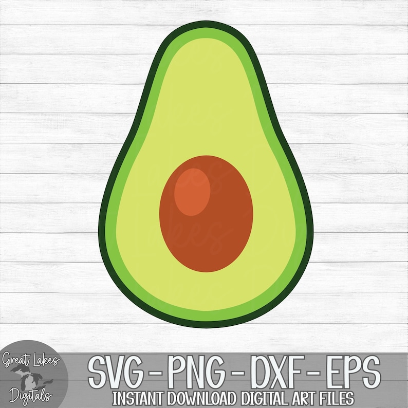 Avocado Instant Digital Download Svg Png Dxf and Eps - Etsy