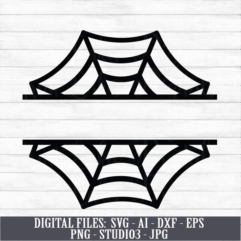 Spiderweb Split Monogram Instant Digital Download Svg Ai | Etsy
