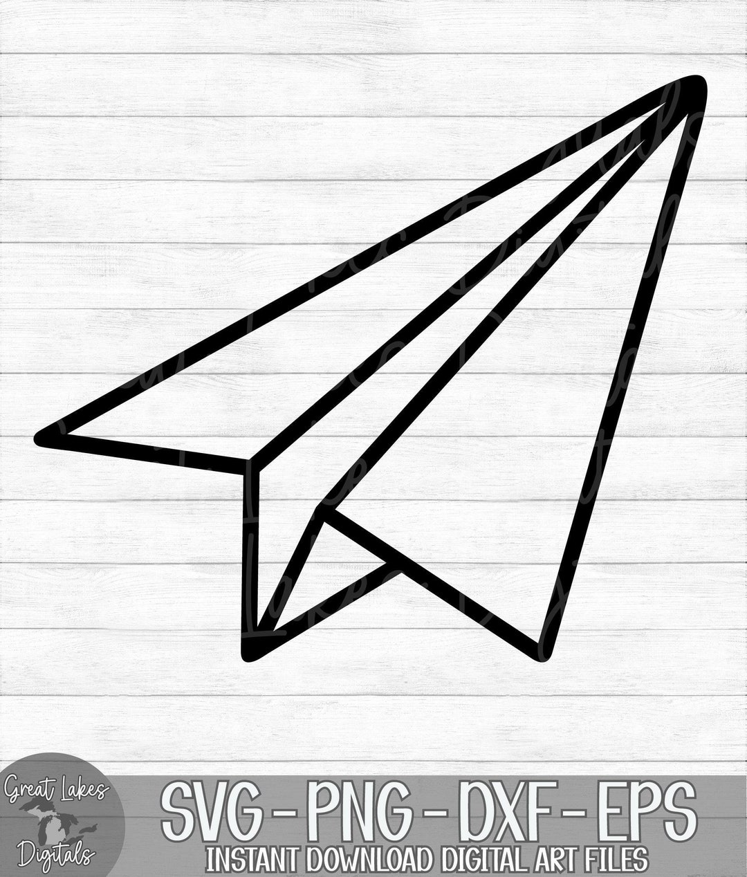 Paper Airplane - Instant Digital Download - Svg, Png, Dxf, and Eps ...