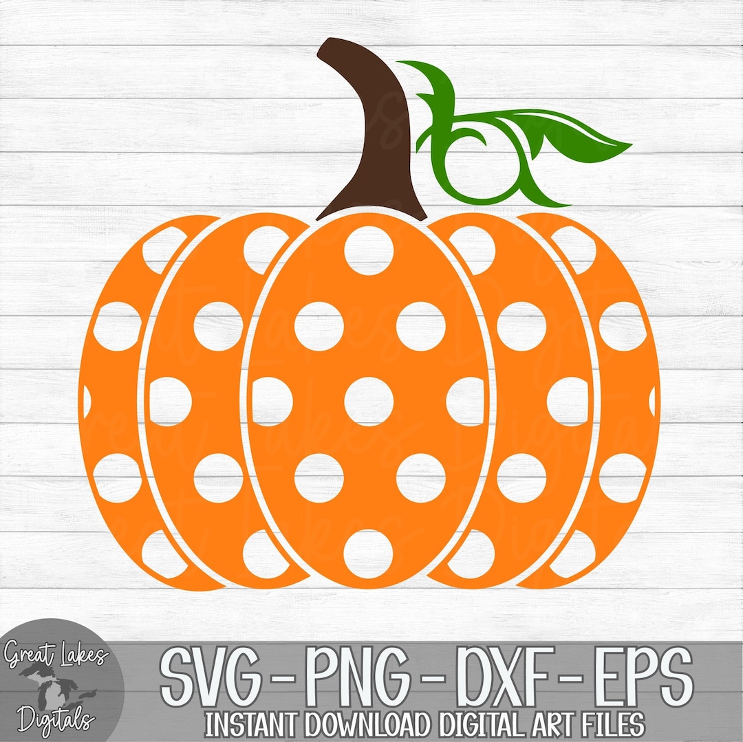 Polka Dot Pumpkin - Instant Digital Download - Svg, Png, Dxf, and Eps ...