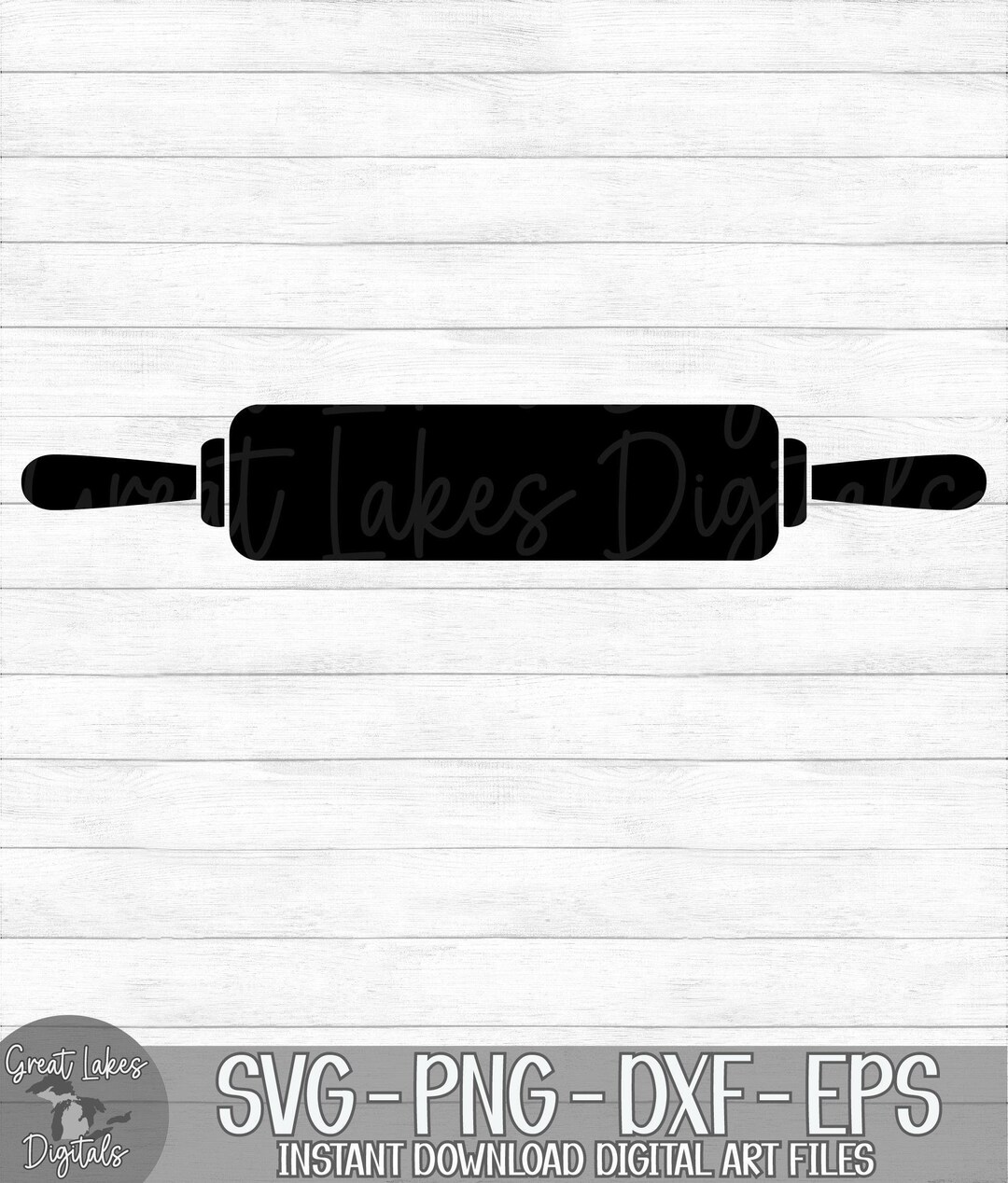 Rolling Pin - Instant Digital Download - Svg, Png, Dxf, and Eps Files ...