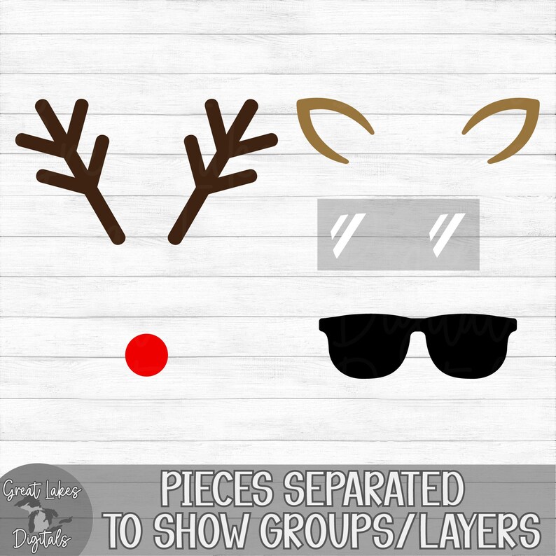 Reindeer & Sunglasses Instant Digital Download Svg Png - Etsy
