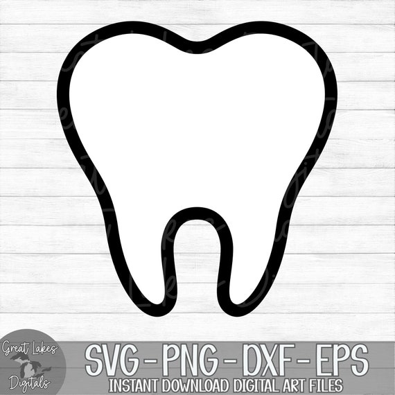 Tooth Instant Digital Download Svg Png Dxf and Eps - Etsy