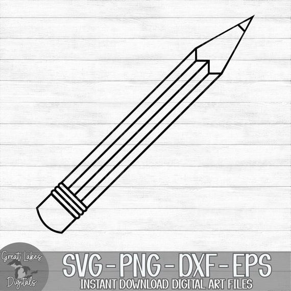 Pencil Instant Digital Download Svg Png Dxf and Eps - Etsy