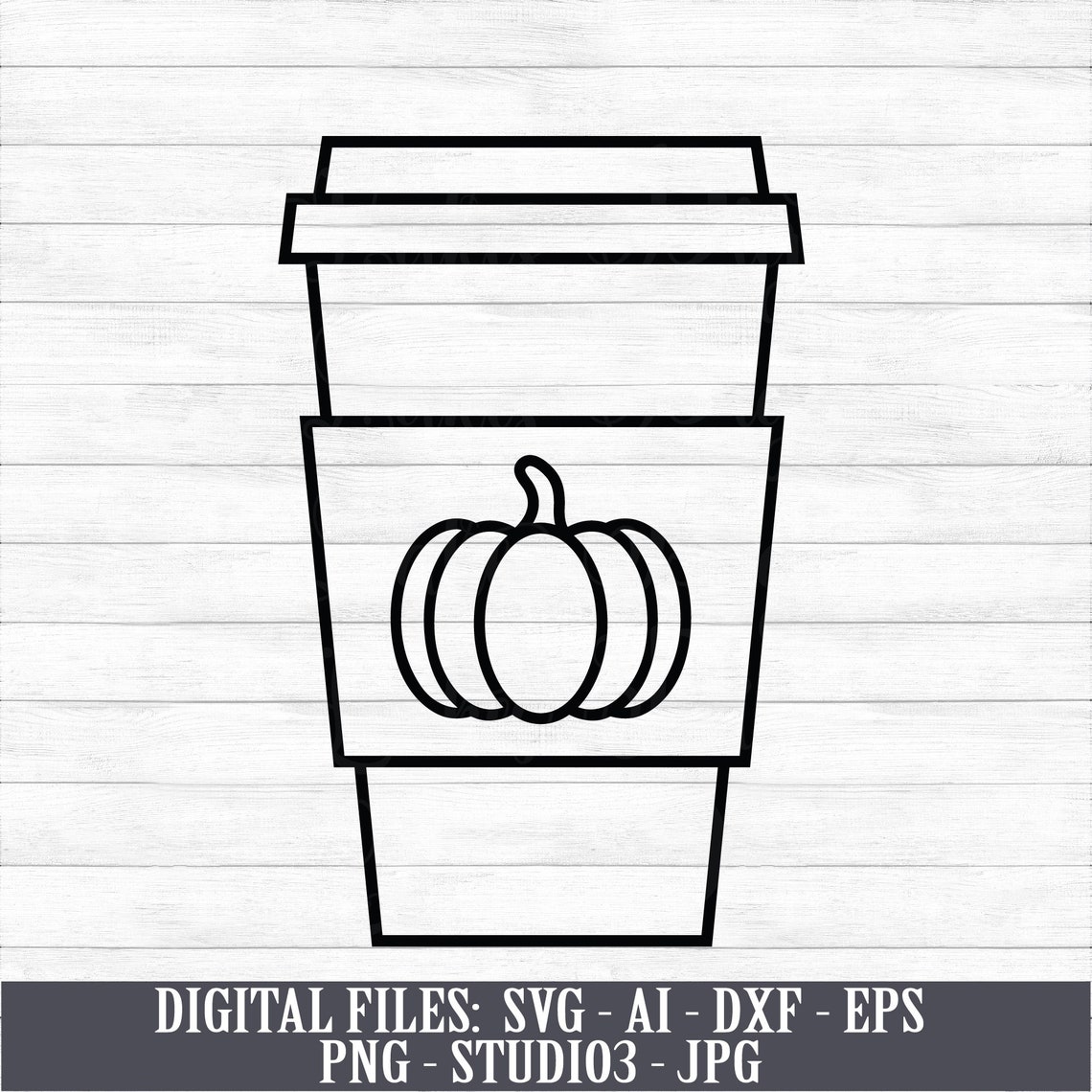 Pumpkin Spice Latte Coffee Cup Takeaway to Go Fall - Etsy