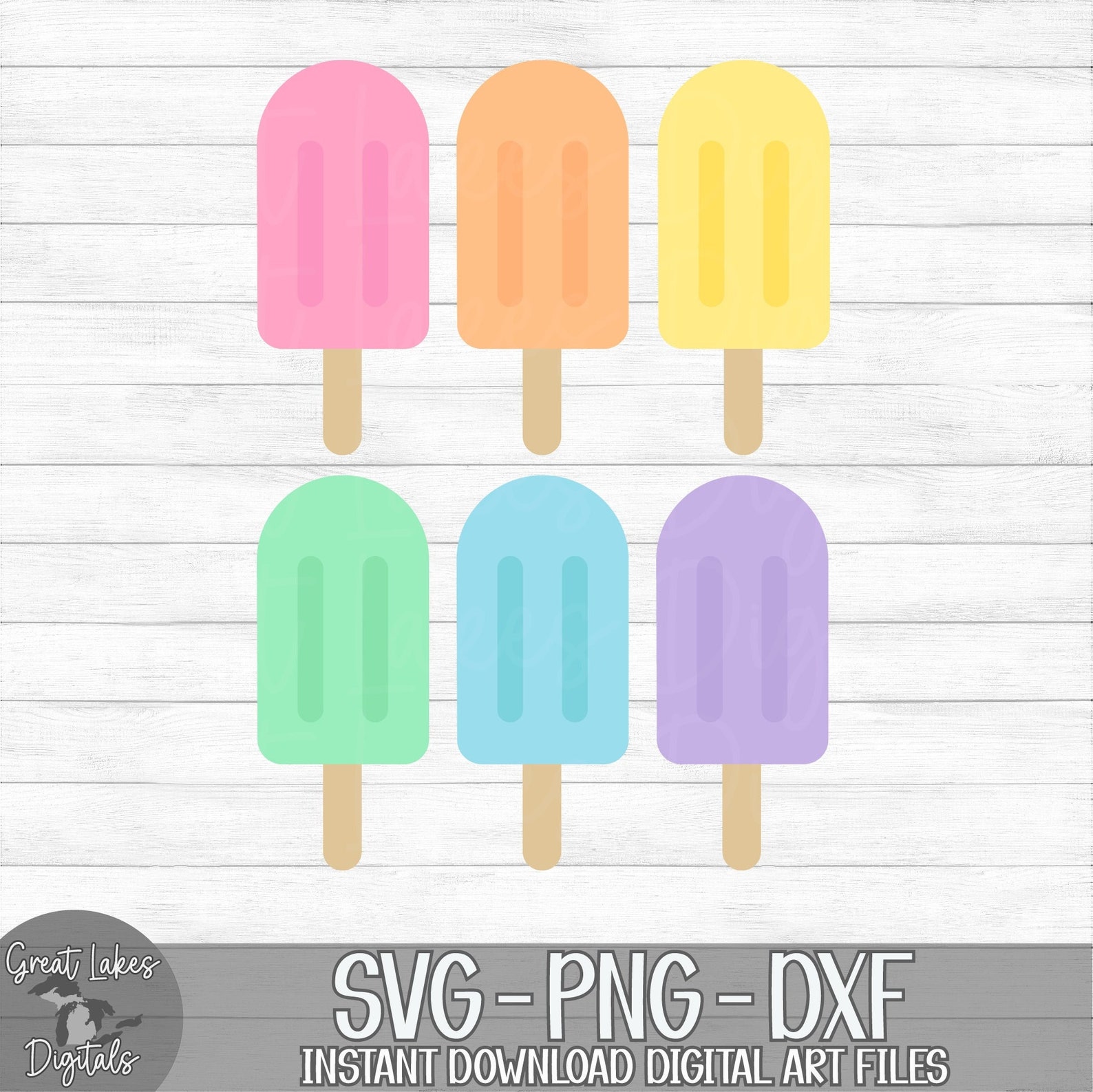 Popsicle Bundle 6 Designs Instant Digital Download DXF - Etsy