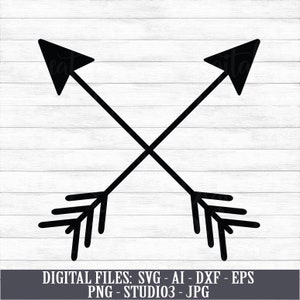 Crossed Arrows Instant Digital Download Svg Ai Dxf Eps | Etsy