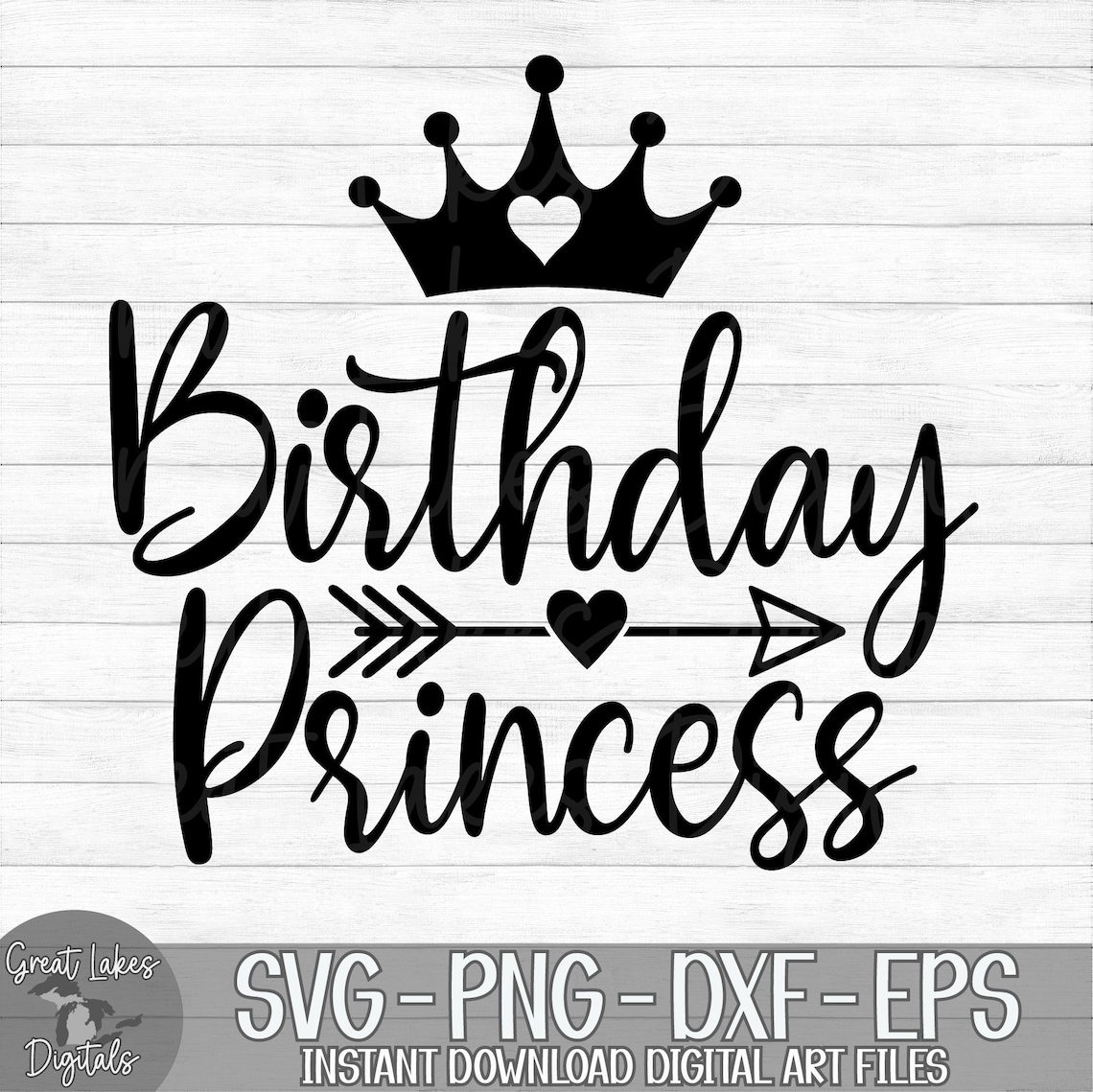 Birthday Princess Instant Digital Download Svg Png Dxf - Etsy