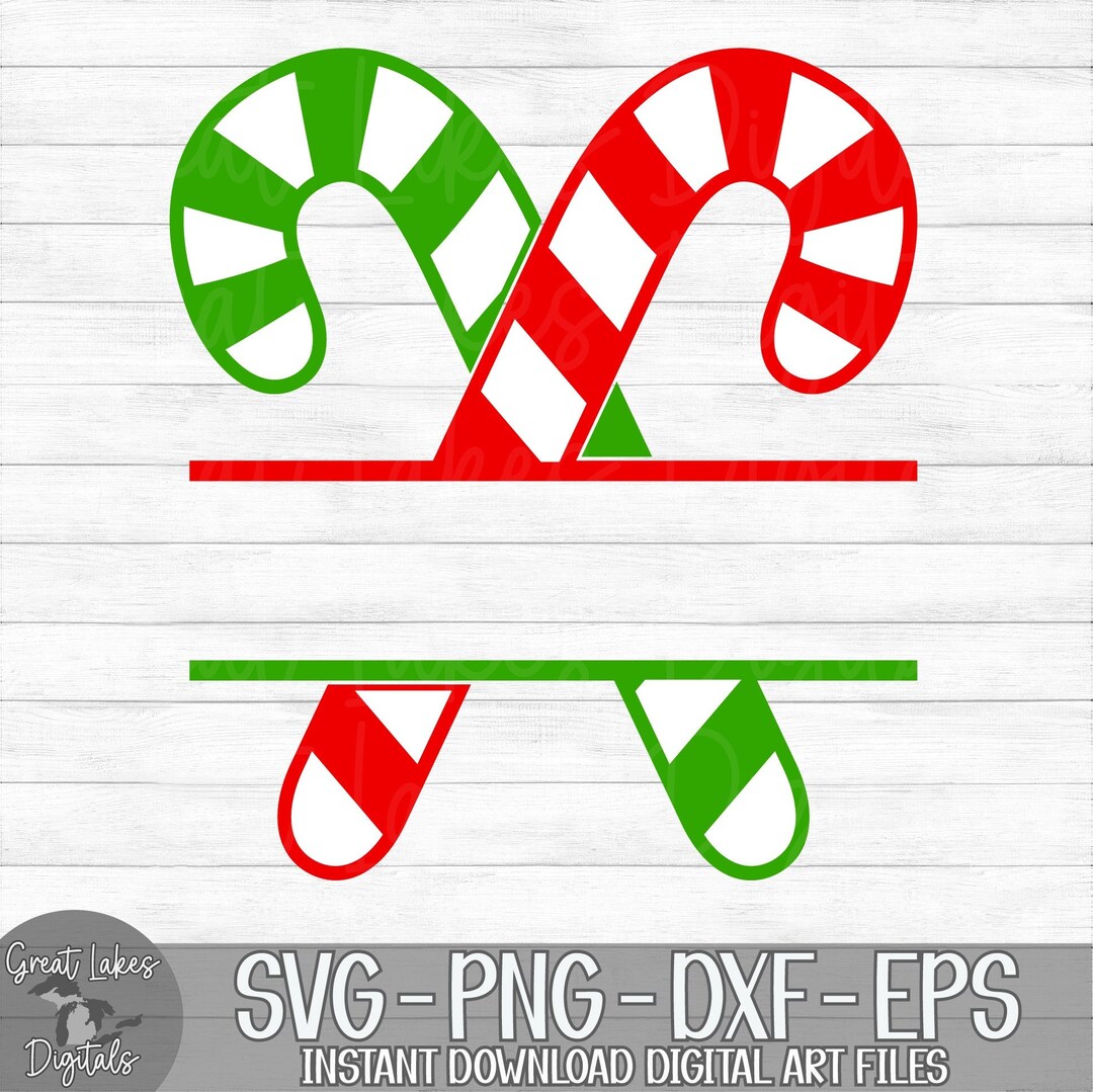 Candy Canes Instant Digital Download Svg Png Dxf And Eps Files