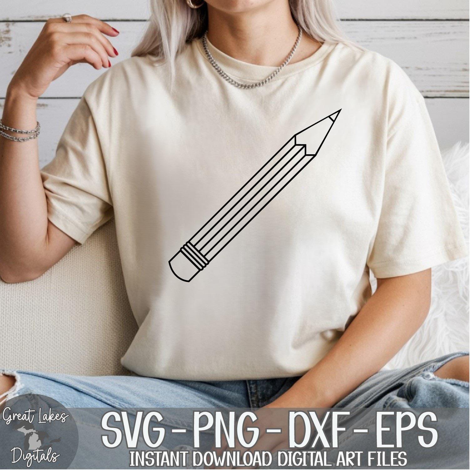 Pencil - Instant Digital Download - Svg, Png, Dxf, and Eps Files ...