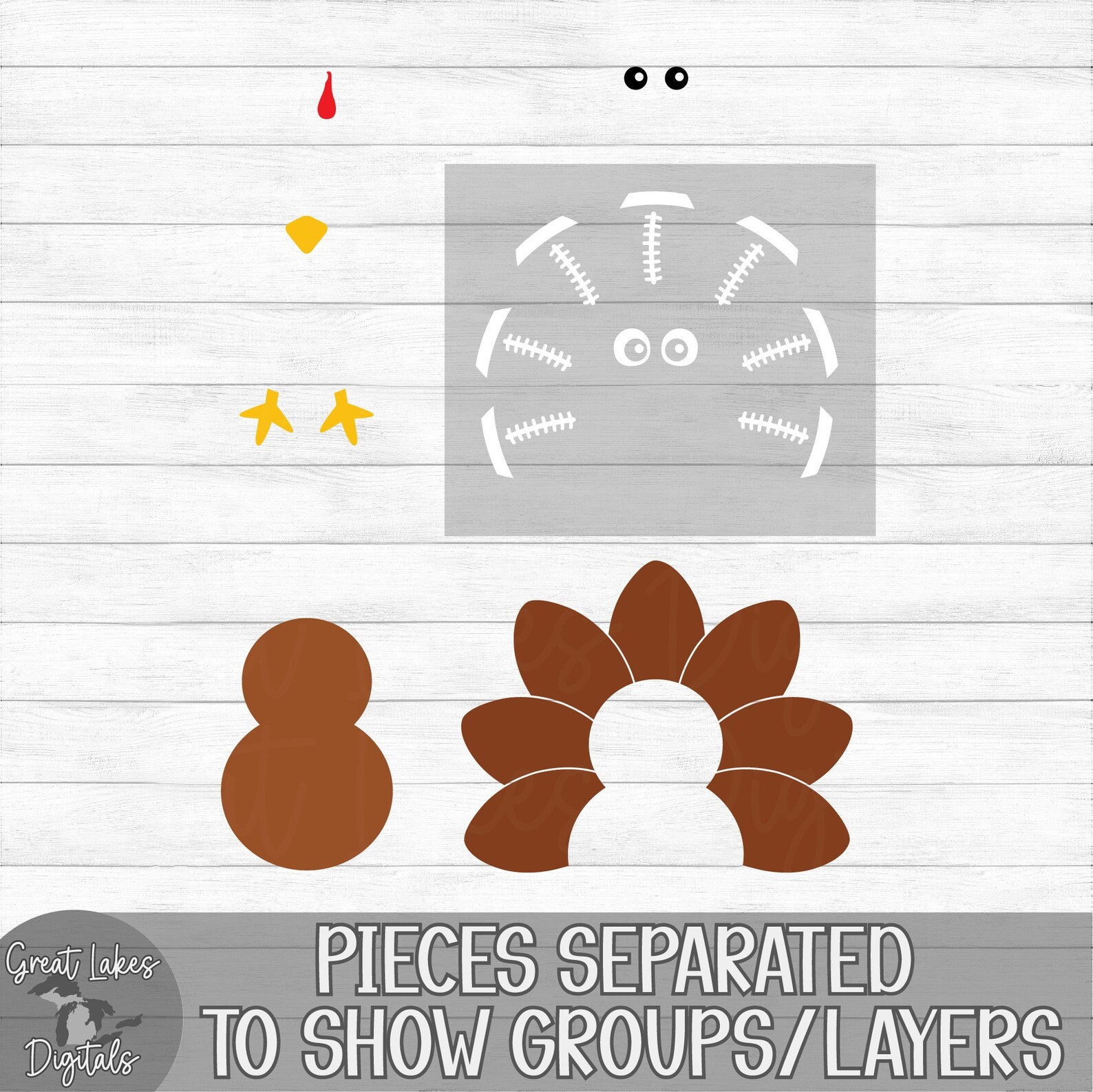 Thanksgiving Football Turkey Instant Digital Download Svg - Etsy