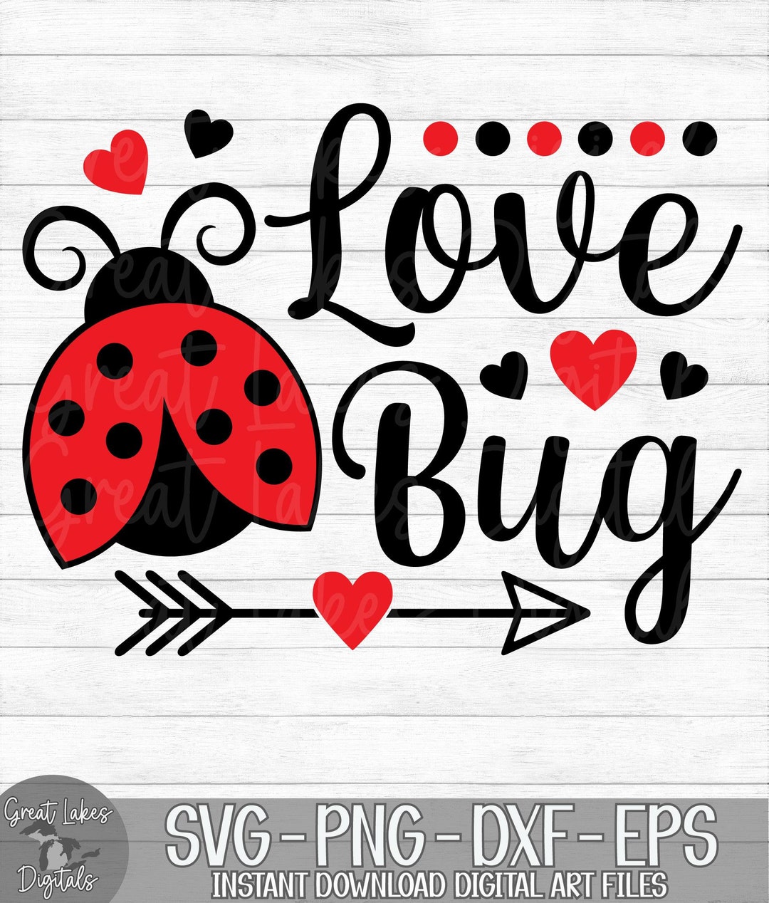 Love Bug - Instant Digital Download - Svg, Png, Dxf, and Eps Files ...
