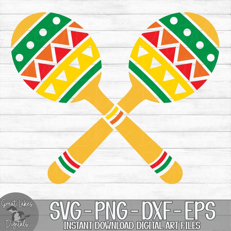 Maracas Instant Digital Download Svg Png Dxf and Eps | Etsy