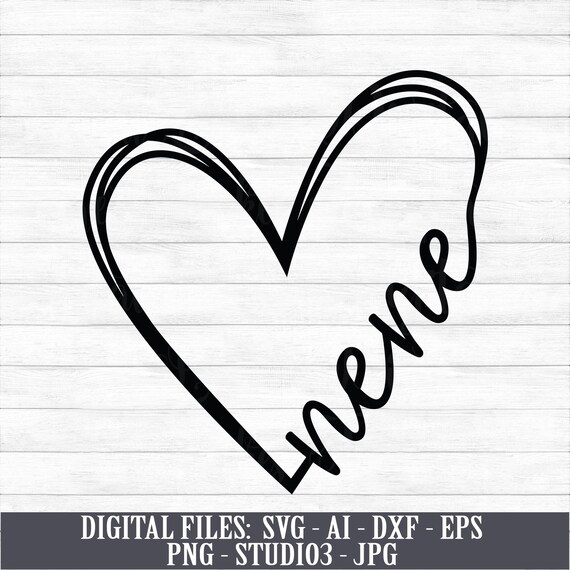 Nene Heart Instant Digital Download Svg Ai Dxf Eps Png | Etsy
