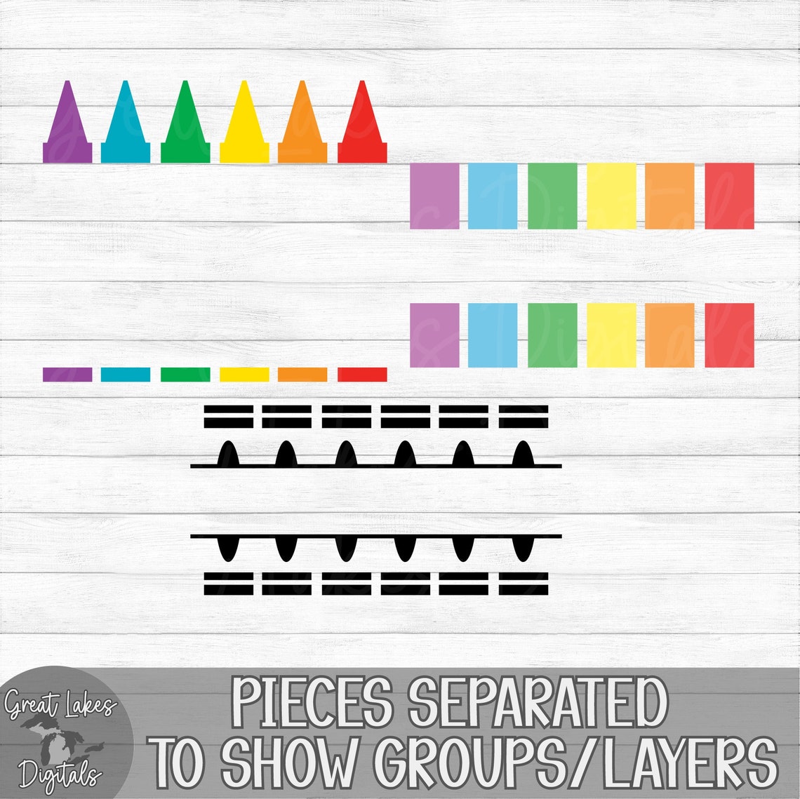 Crayons Monogram Back to School Art Teacher Student - Etsy