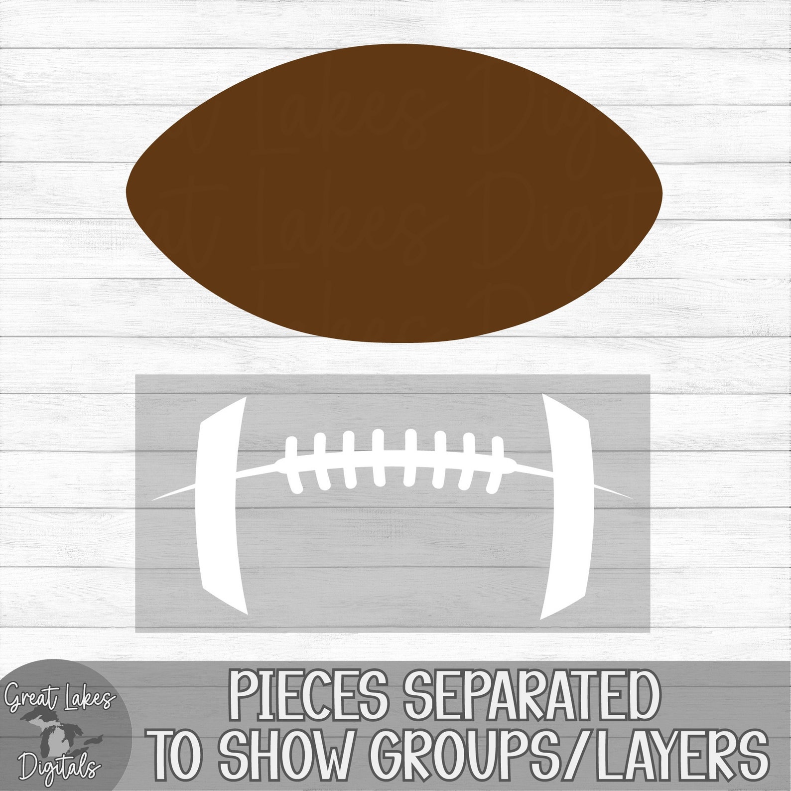 Football - Instant Digital Download - Svg, Png, Dxf, and Eps Files ...