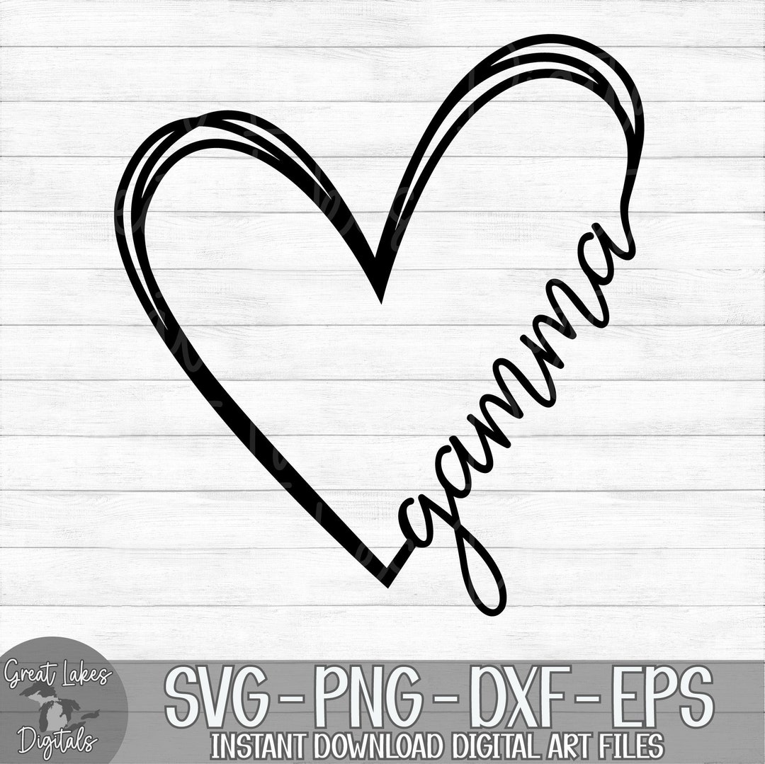 Gamma Heart - Instant Digital Download - Svg, Png, Dxf, and Eps Files ...