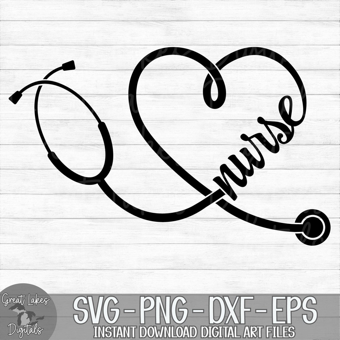 Stethoscope Heart Nurse Nursing Stethoscope Instant - Etsy