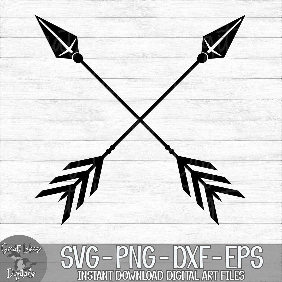Crossed Arrows Instant Digital Download Svg, Png, Dxf, and Eps Files ...
