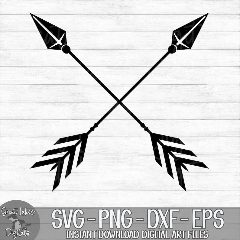 Crossed Arrows Instant Digital Download Svg Png Dxf and - Etsy