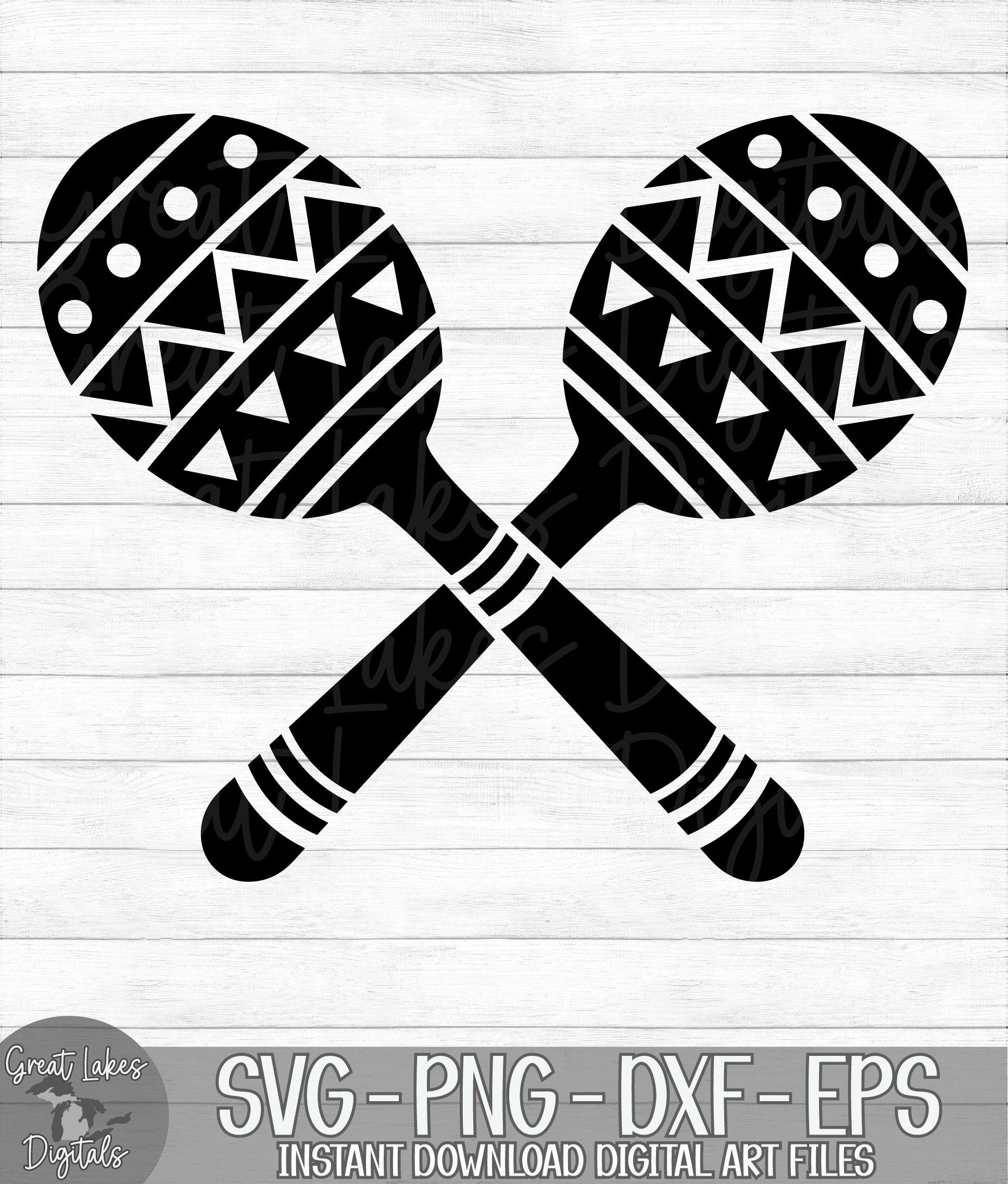 Maracas - Instant Digital Download - Svg, Png, Dxf, and Eps Files ...