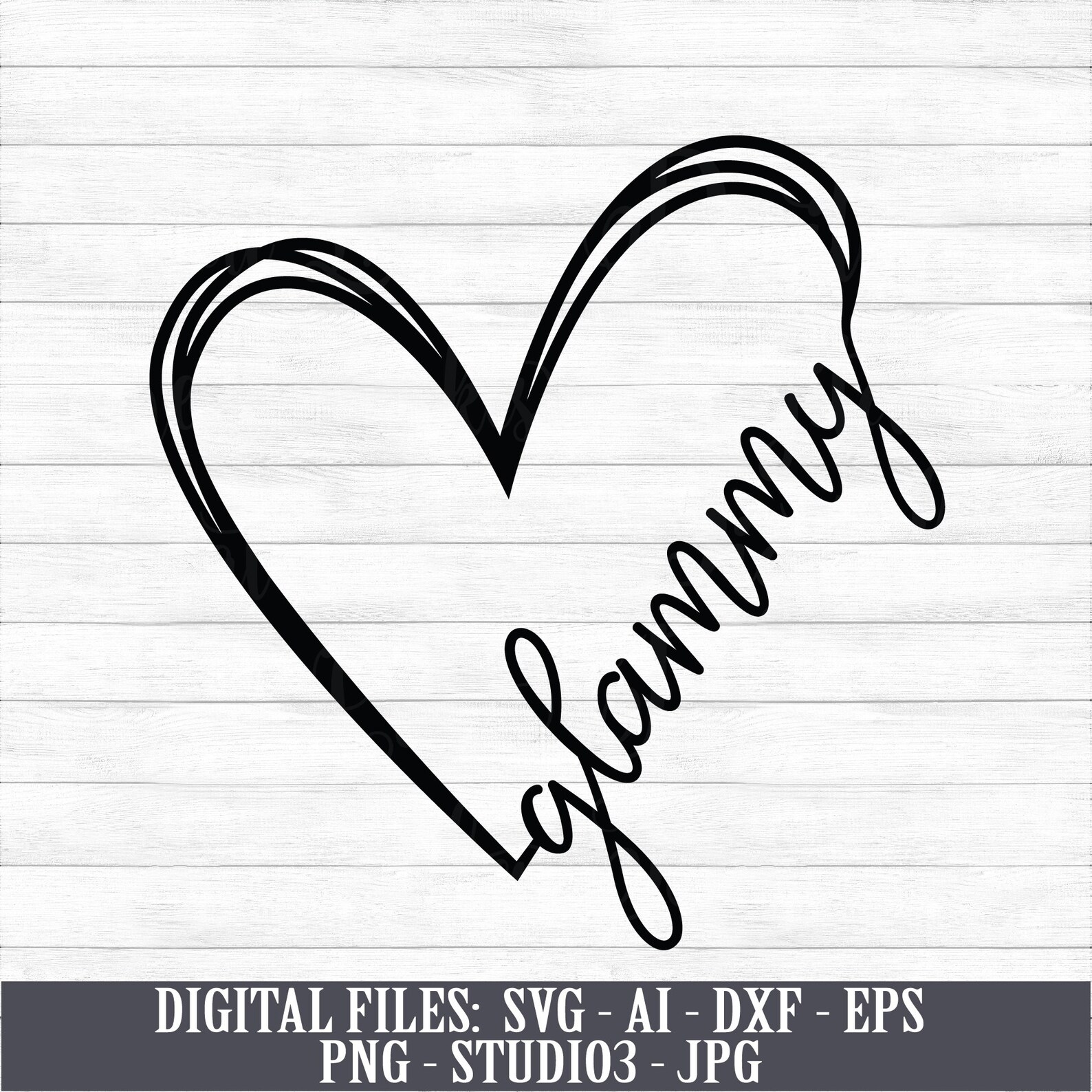 Glammy Heart Instant Digital Download Svg Ai Dxf Eps | Etsy