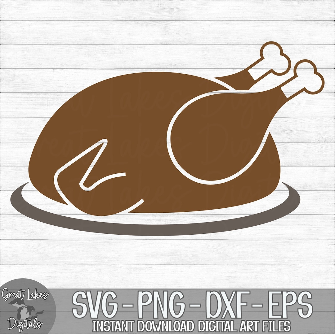 Thanksgiving Turkey Instant Digital Download Svg, Png, Dxf, and Eps ...