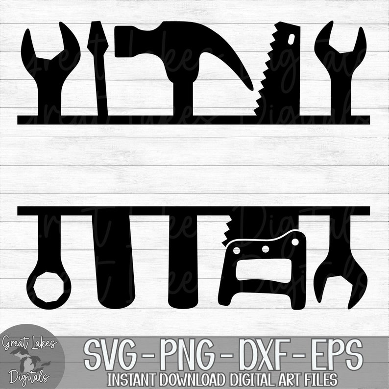 Tools Split Monogram Name Frame Instant Digital Download - Etsy