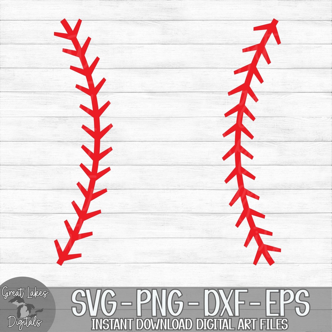 Baseball Stitches - Instant Digital Download - Svg, Png, Dxf, and Eps ...