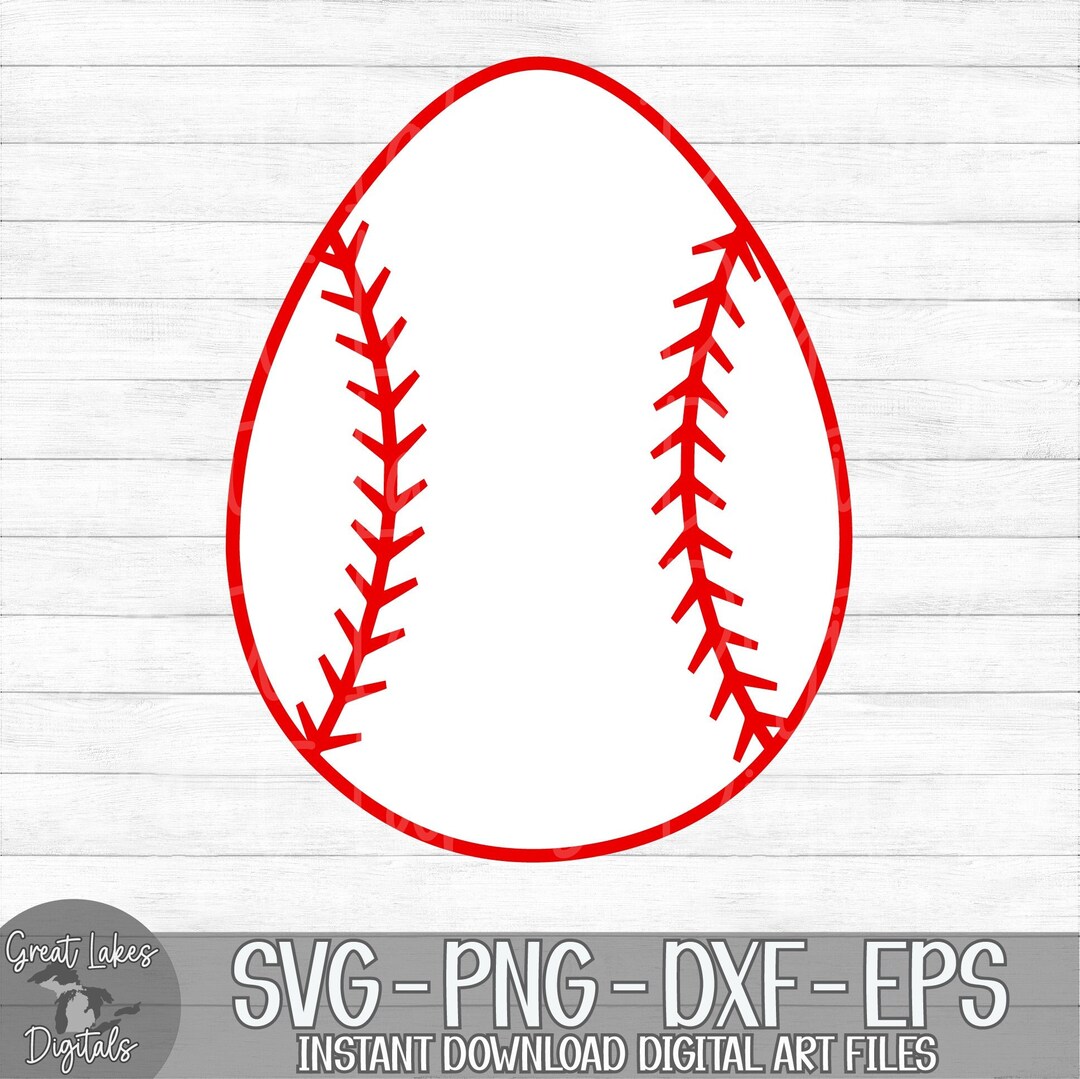Baseball Easter Egg - Instant Digital Download - Svg, Png, Dxf, and Eps ...