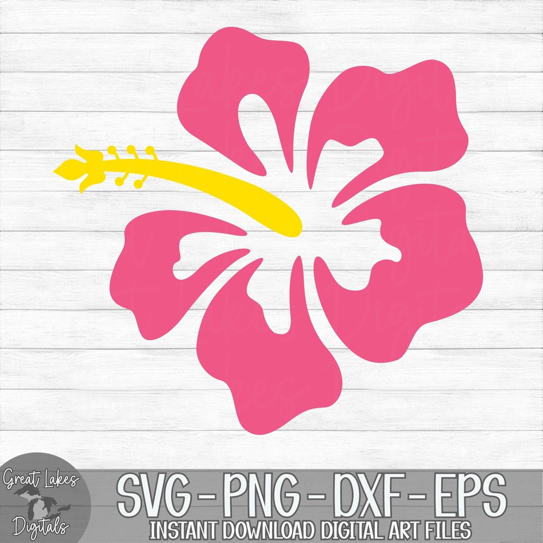 Hibiscus Flower - Instant Digital Download - Svg, Png, Dxf, and Eps ...