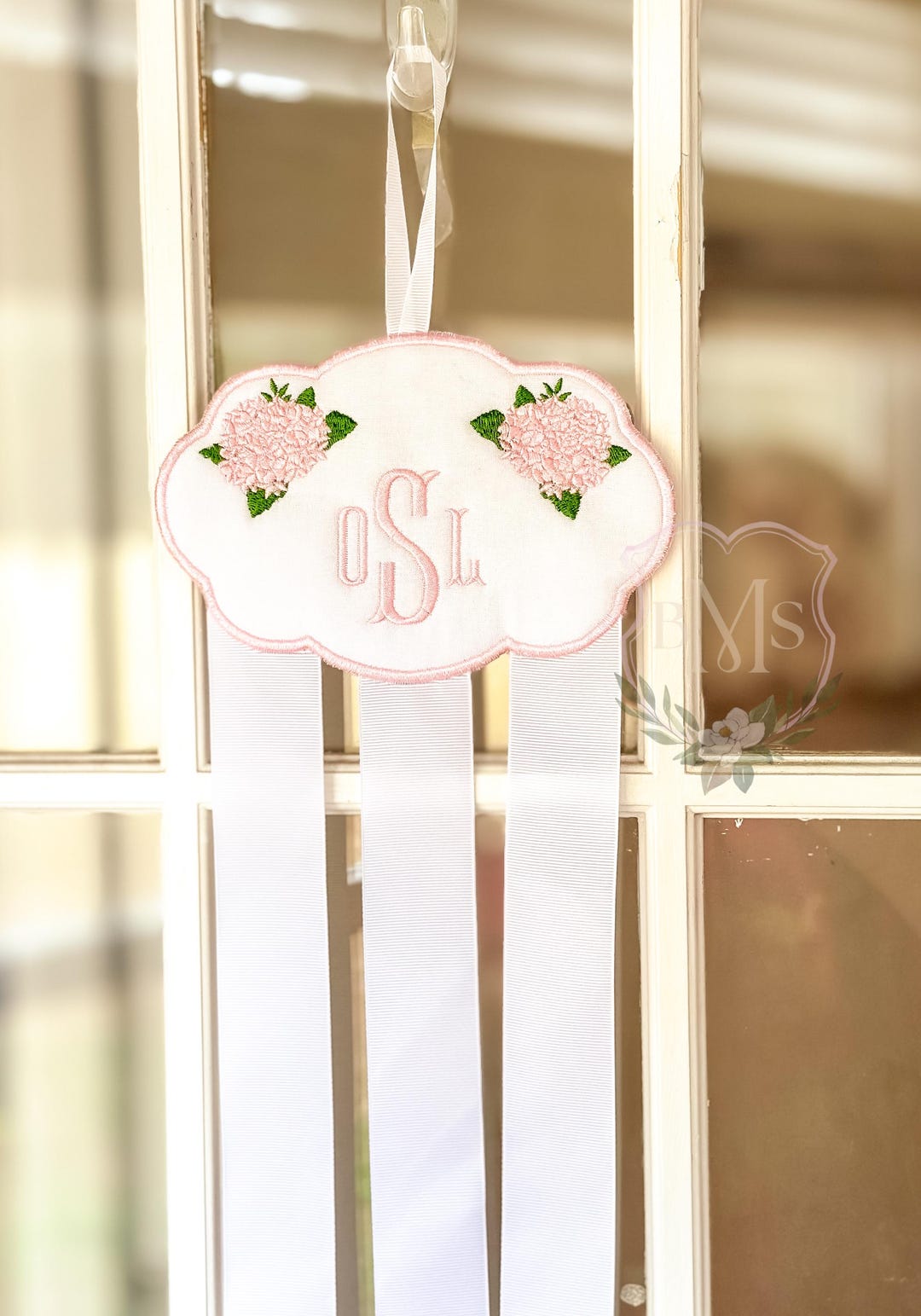 Hydrangea Bow Holder Embroidered Floral Bow Holder for Girls - Etsy
