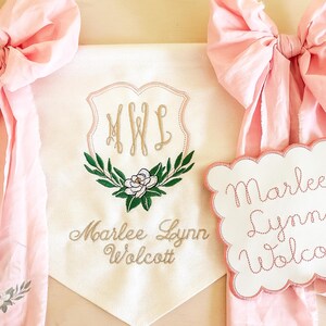 Scalloped Baby Bassinet Name Plate | Hospital Bassinet Plate | Welcome ...